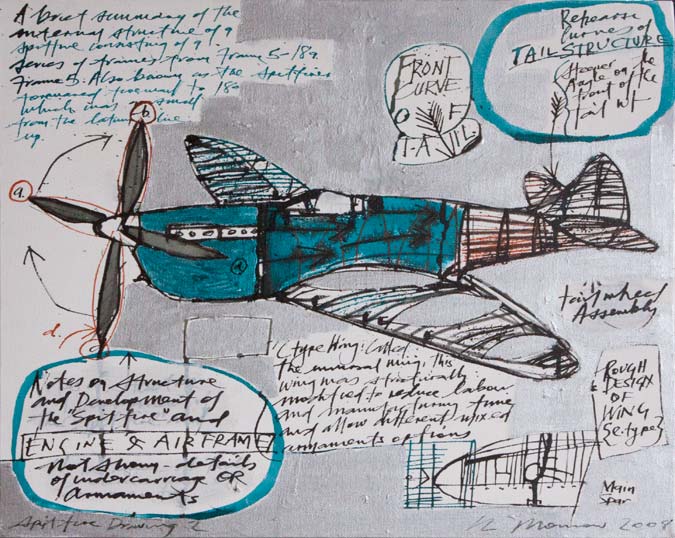 Spitfire Drawing 11 - Anthea Polson Art