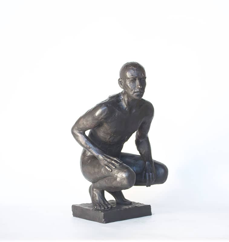Crouching Man (Icarus) - Anthea Polson Art Crouching Man (Icarus) - Anthea Polson Art
